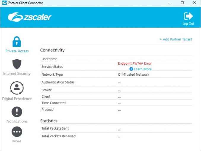 Zscaler Endpoint FV/AW Error – Domain Web Center